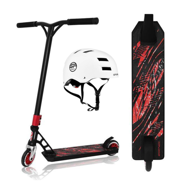 Spokey NINJA - Kask na rower, deskorolkę, hulajnogę + Mocna hulajnoga ...